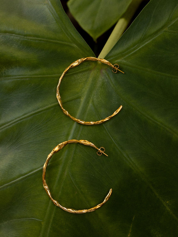 Talisman Hoop Earrings Gold - EVA REMENYI