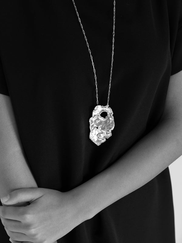 Talisman Full Moon Necklace Silver - EVA REMENYI